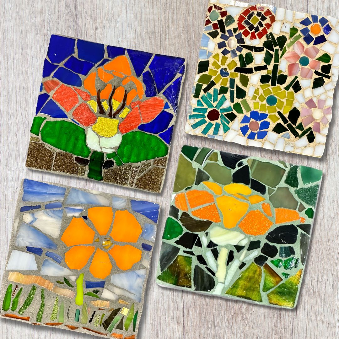 Tile Flower Mosaic Pattern