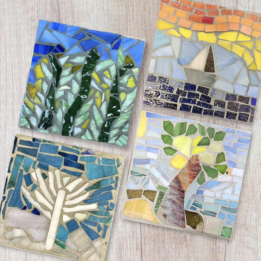 4" Nature Tiles – Choose Your Design | Landscape, Mosaic Tile, Handmade ...
