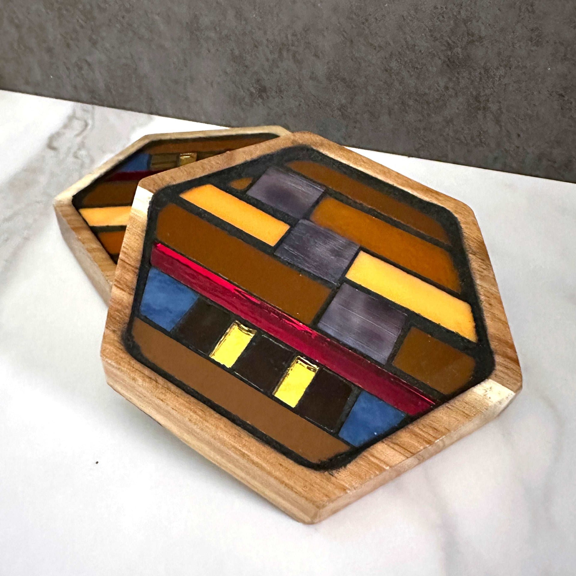 Classy Coaster | Abstract Coaster, Mosaic Home Decor Accents – Piece by ...