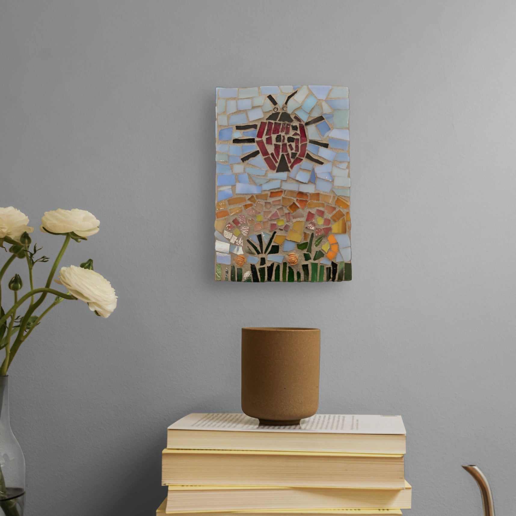 My Ladybug | Floral, Mosaic Wall Art, Handmade Home Decor Accent ...